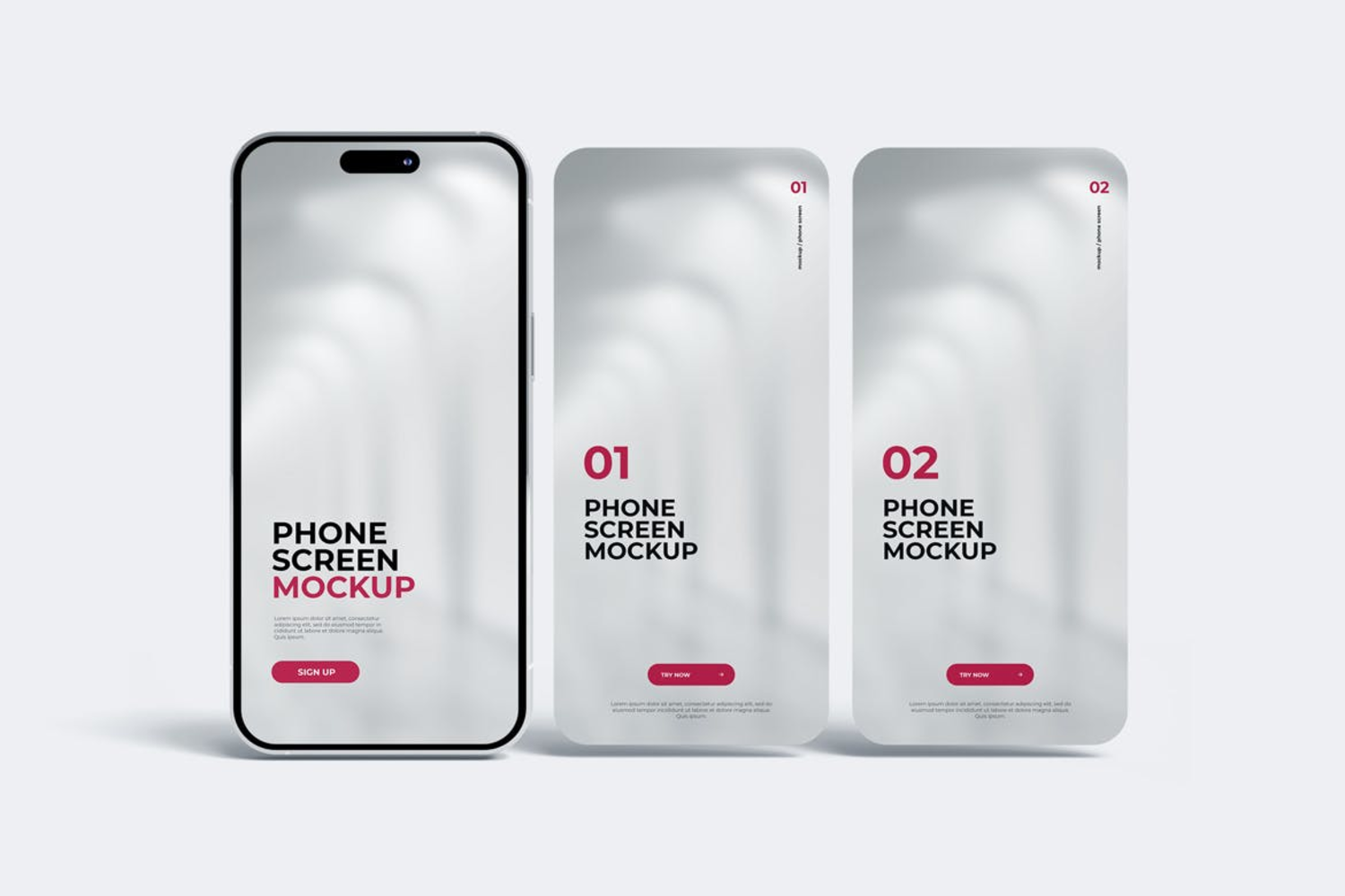 4952 6款APP设计UI屏幕展示手机PS样机 Phone App Screen Mockup@GOOODME.COM _ 果觅网（gooodme）